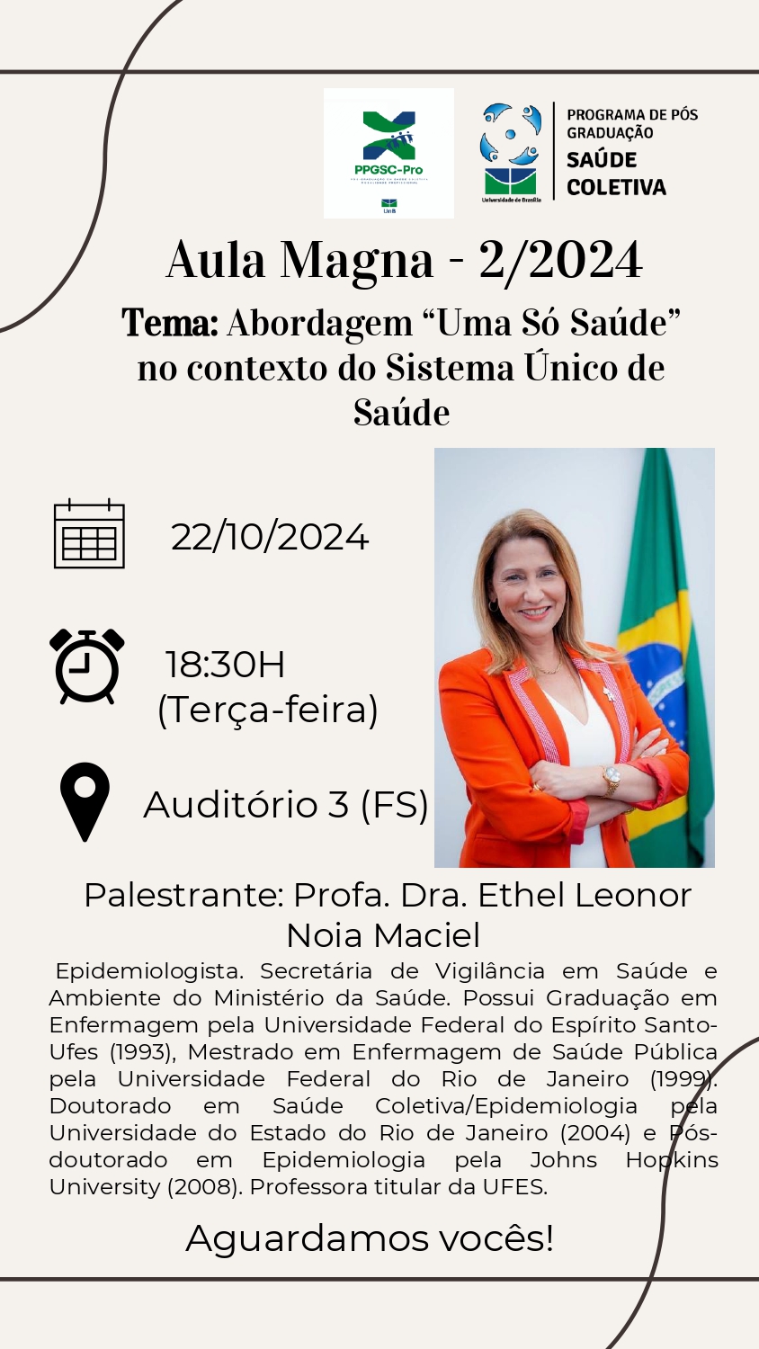 Ppgsc Aula Magna 2º 2024 Abordagem Uma Só Saúde No Contexto Do